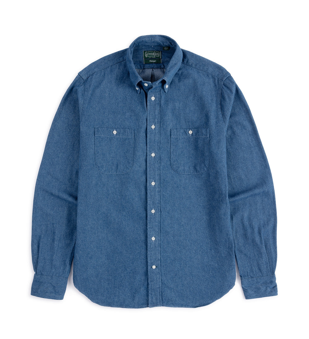 Gitman Vintage Denim Work Shirt: Light Blue