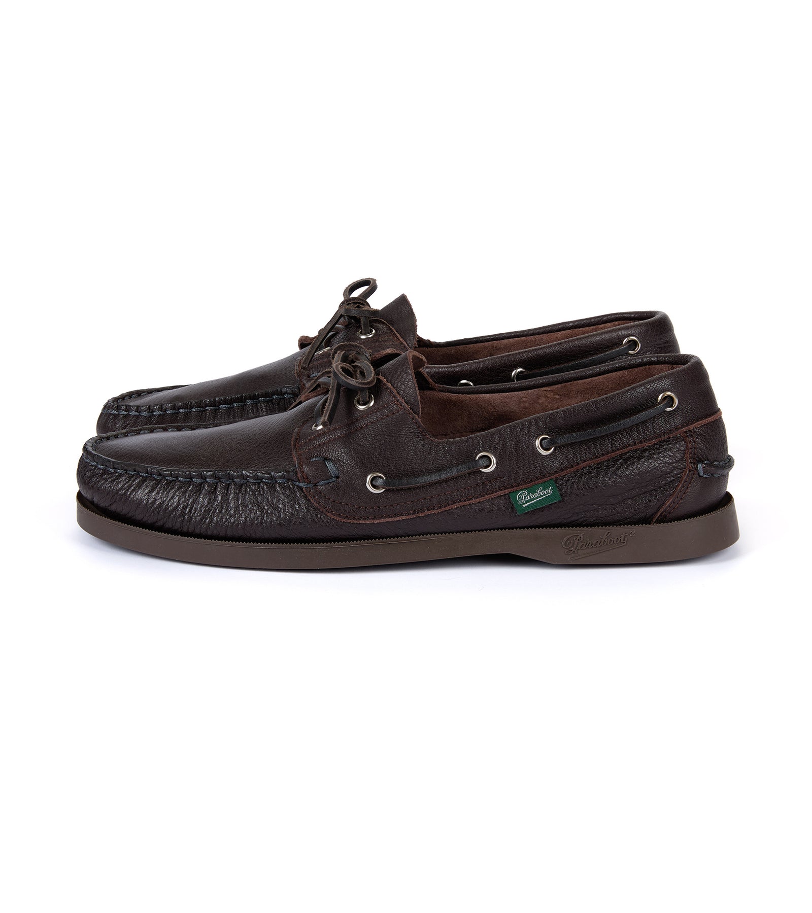 Paraboot Barth Deerskin Boat Shoe: Brown