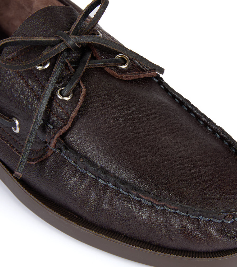 Paraboot Barth Deerskin Boat Shoe: Brown