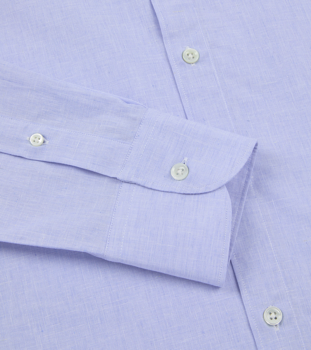 Trunk Eldon Cotton Linen Shirt: Light Blue