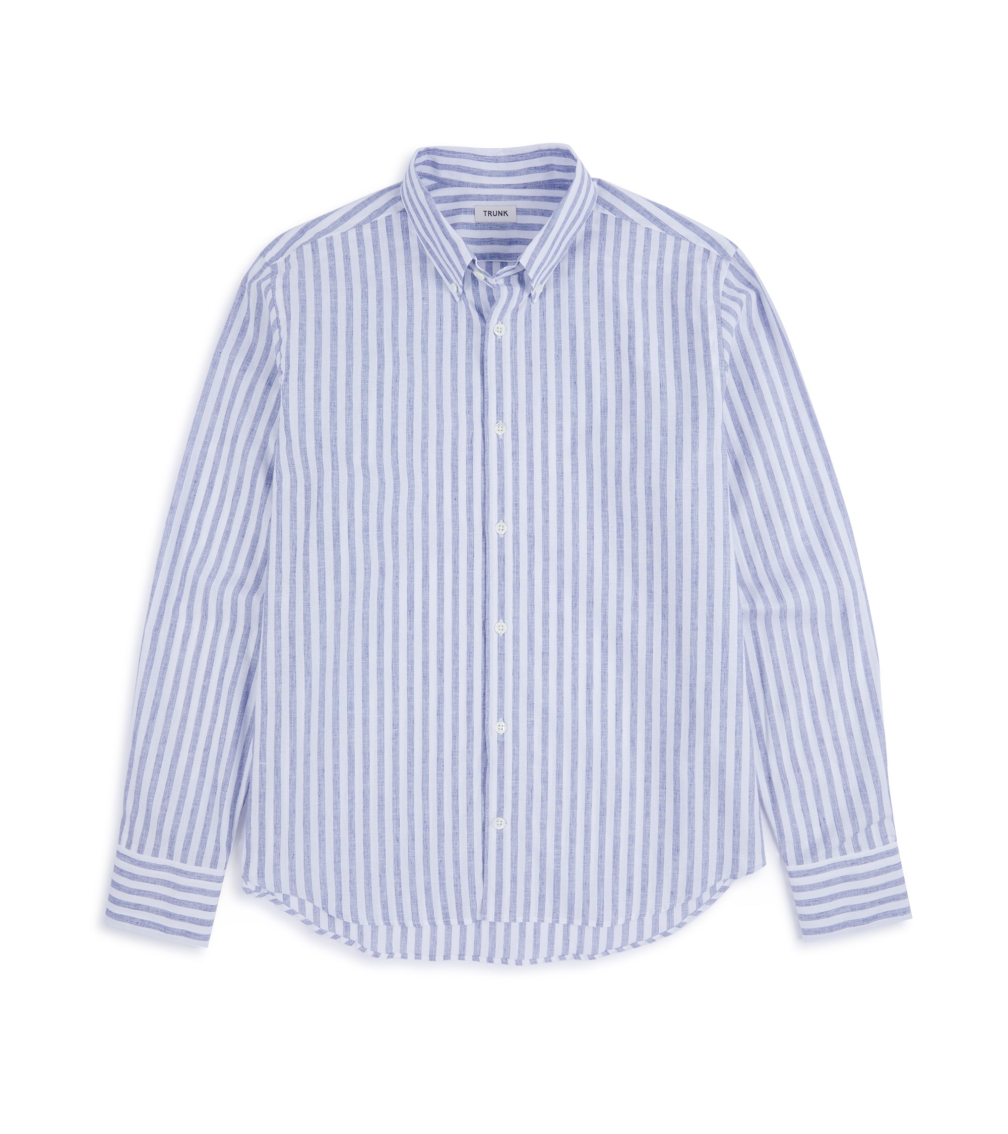 Trunk Eldon Cotton Linen Stripe Shirt: Dark Blue