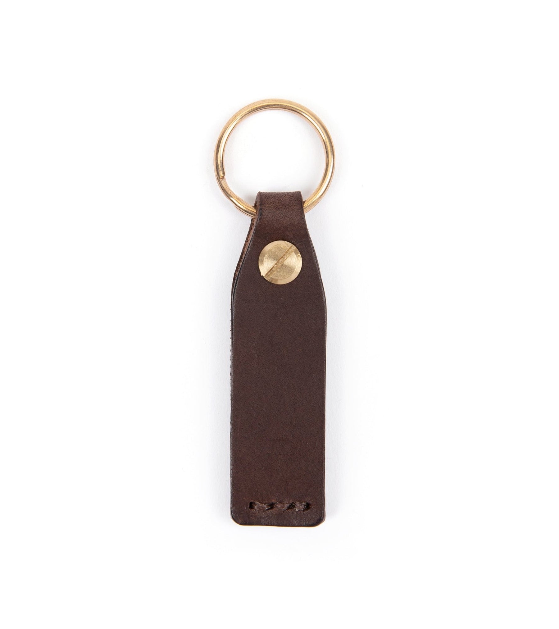 Hardy & Parsons Leather Key Fob: Dark Brown