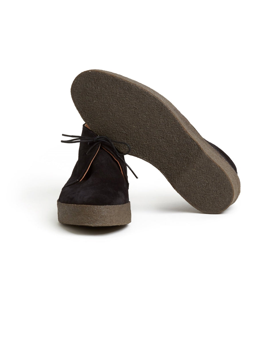 Sanders Hi-Top Suede Chukka Boot: Black – Trunk Clothiers